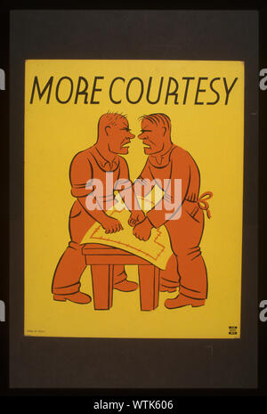 More courtesy Poster promoting better interpersonal communications in ...