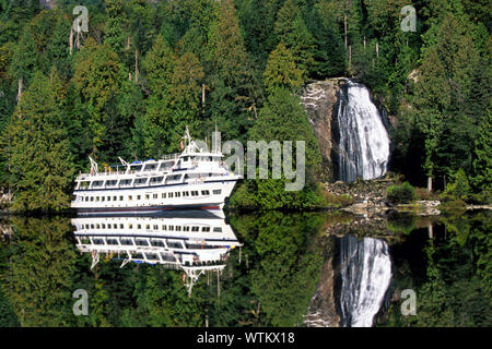 Princess Louisa and Chatterbox Falls, British Columbia, Canada Stock ...