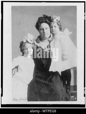 Mrs. Crabbe with two girls Stock Photo - Alamy