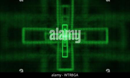 green glowing holy christian cross 3d rendering background wallpaper ...