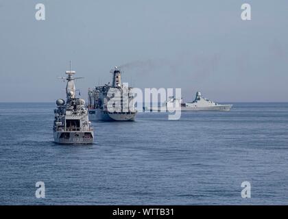 Royal Netherlands Navy underway replenishment vessel HNLMS AMSTERDAM ...