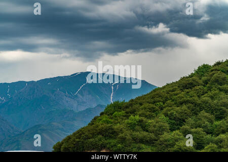 Mountain alps covered by snow, Chimgan, Uzbekistan Stock Photo - Alamy
