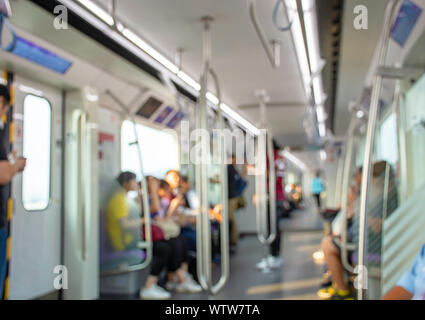 Blurry image of a passenger Subway train Stock Photo - Alamy
