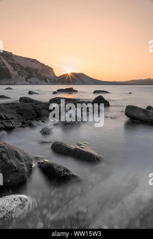 Mupe Bay on Dorset's Jurassic Coast located in the Lulworth Army Stock ...