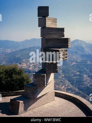 Sculpture by Josep Maria Subirachs at Montserrat Monastery, Catalonia ...