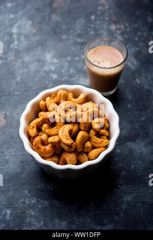 Dry roasted Indian snack mix, close-up background Stock Photo - Alamy
