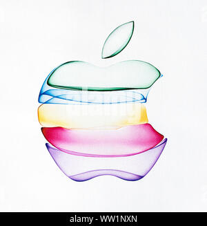 Apple icon isolated on white background Stock Photo - Alamy