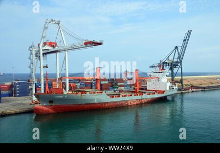 The Barbara P Ship Waiting to be Loaded up with Containers in Barcelona ...