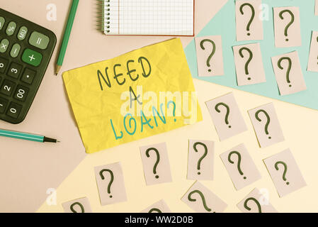 Writing note showing Need Money. Business concept for require a ...