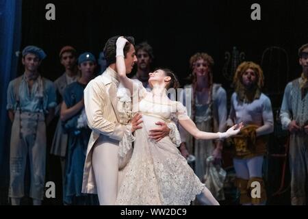 Hamburg, Sept. 6, 2019: Dancers of the world-famous Hamburg Ballet at a ...