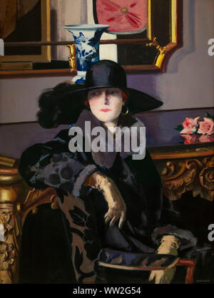 A Lady in Black, FCB Cadell, circa 1925 Stock Photo - Alamy