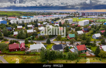 Aerial suburbs, Reykjavik, Iceland Stock Photo - Alamy