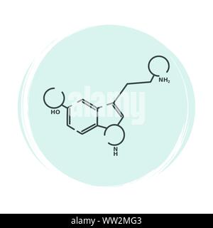 Histamine chemical structure. Vector illustration Hand drawn Stock ...