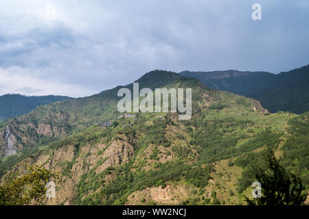 Valley of Ghar Khola river in vicinities of Ghara village, Annapurna ...