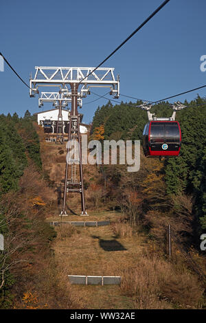 The Hakone Ropeway is part of the Hakone Round Course, a popular way to ...