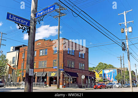 Trendy Tremont neighborhood in Cleveland, Ohio, USA is known for its ...