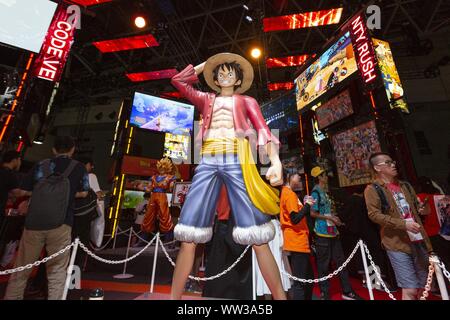 Monkey D. Luffy statue in front of Kumamoto prefectural government ...