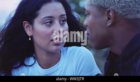 USA. Kelvin Harrison Jr. and Alexa Demie in a scene from the ©A24 new movie: Waves (2019). Plot ...