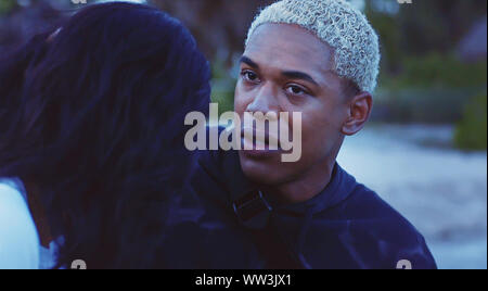 USA. Kelvin Harrison Jr. and Alexa Demie in a scene from the ©A24 new movie: Waves (2019). Plot ...