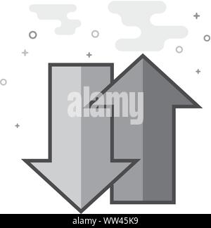Arrows icon in flat outlined grayscale style. Vector illustration Stock ...