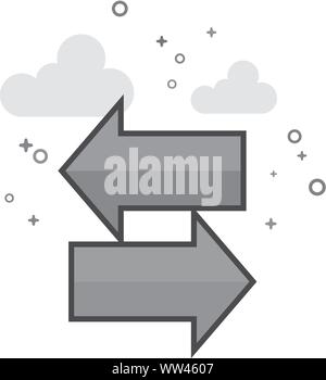 Arrows icon in flat outlined grayscale style. Vector illustration Stock ...