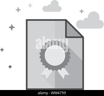 Gray contract icon in flat design. Vector illustration. Business ...