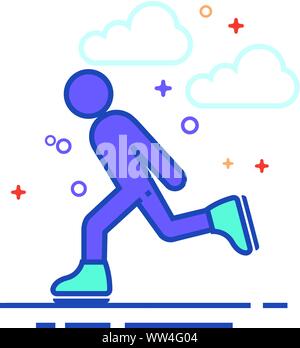 Ice skating vector icon. Flat style illustration. EPS 10 vector Stock ...