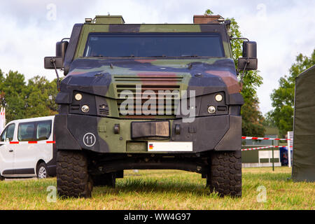 Wheeled armoured vehicle from german army stands on a field Stock Photo ...