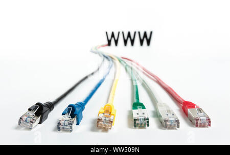 WWW letters with network cable isolated on white background Stock Photo ...