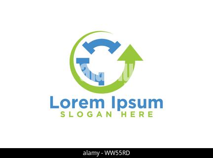 Pipe Timber Logo Designs Vector Illustration Stock Vector Image & Art ...