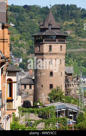 Tower and old town wall Oberwesel UNESCO Heritage Site Rhineland ...