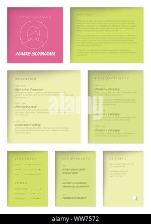Resume template for women. Modern CV layout with infographic ...