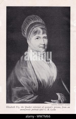 Elizabeth Betsy Fry, 1780 – 1845, née Gurney. English prison reformer ...