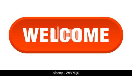 welcome sign. welcome rounded orange sticker. welcome Stock Vector ...
