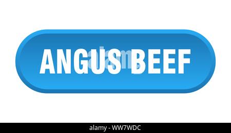 angus beef sign. angus beef rounded blue sticker. angus beef Stock ...