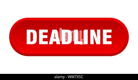 deadline sign. deadline rounded red sticker. deadline Stock Vector ...