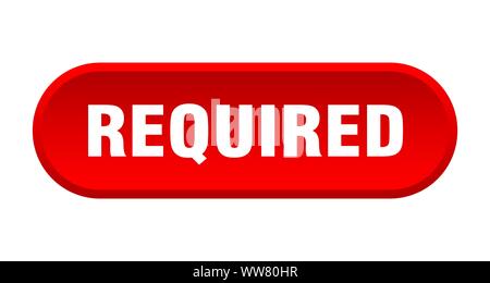 required sign. required rounded red sticker. required Stock Vector ...