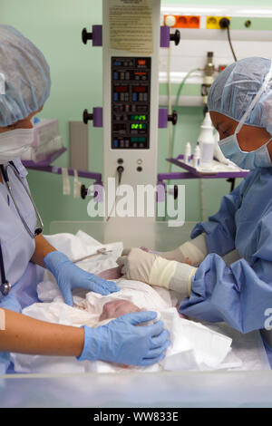 Newborn child, doctors, operation, birth, Caesarean section, surgery ...