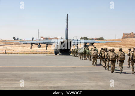 KING ABDULLAH II AIR BASE, Jordan – Jordanian forces transfer a ...