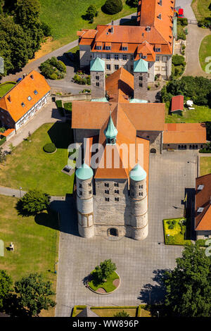 Aerial photo, boarding school, baroque Castle Eringerfeld, Geseke ...
