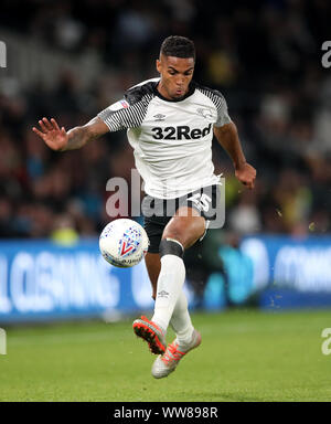 Derby County's Max Lowe Stock Photo - Alamy