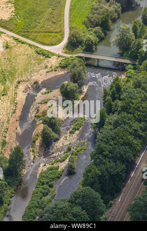 renaturation of the river Ruhr near Arnsberg, Germany, North Rhine ...