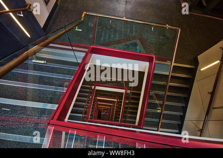 Looking down the barbican stairwells in one of best kept London ...