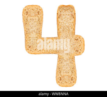 Isolate bread number on white background Stock Photo - Alamy