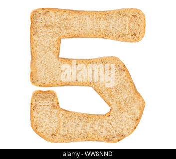 Isolate bread number on white background Stock Photo - Alamy