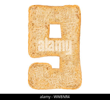 Isolate bread number on white background Stock Photo - Alamy