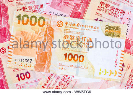 Hong Kong Dollar One thousand Dollar Bill Stock Photo: 16428674 - Alamy