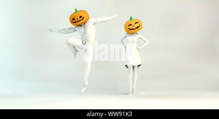 Halloween Dinner and Dance Spooky Party Pumpkin Stock Photo - Alamy