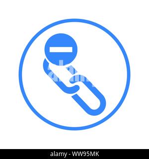 Delete link, broken, disconnected connection icon Stock Vector Image ...