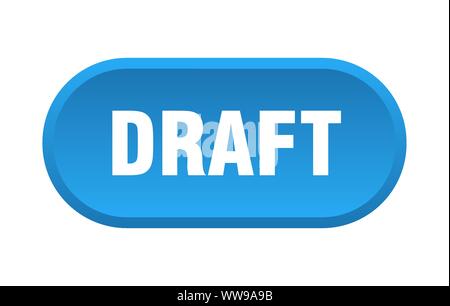 draft sign. draft rounded blue sticker. draft Stock Vector Image & Art ...